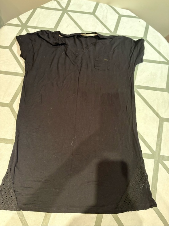 Zara | Tops | 35 Zara Black Top With Cream Trim | Poshmark